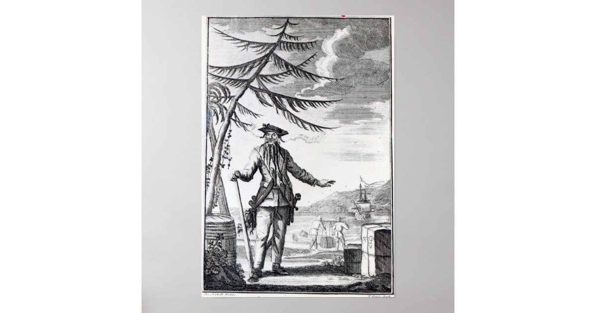 Captain Teach, commonly called Blackbeard Poster | Zazzle