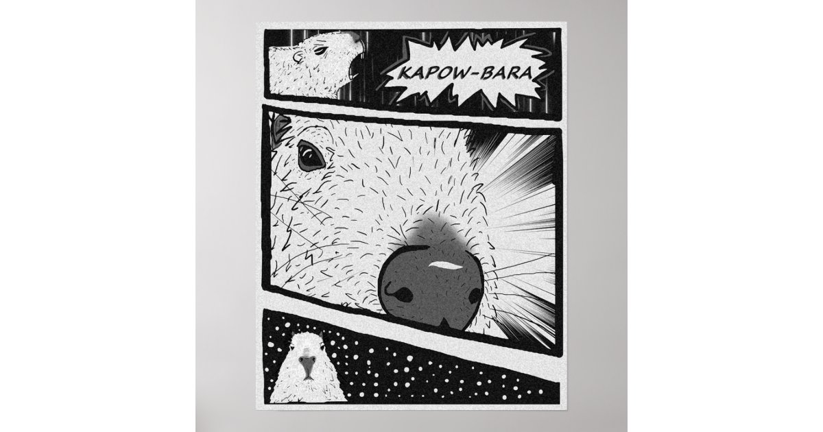 Capybara Anime Poster | Zazzle