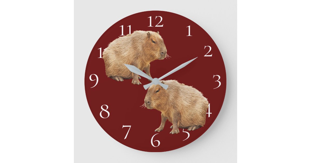 Capybara Large Clock | Zazzle