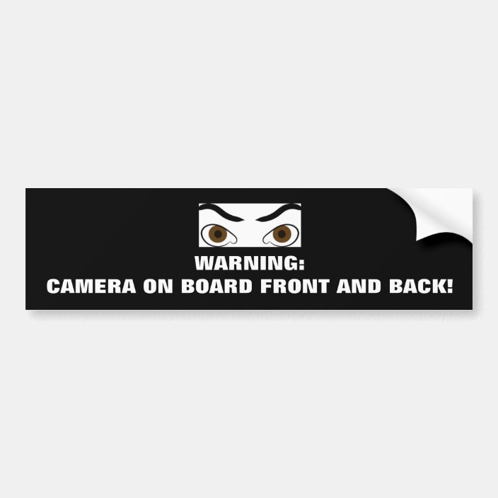 CAR CAMERA ON BOARD BUMPER STICKER "GREAT" | Zazzle.co.uk