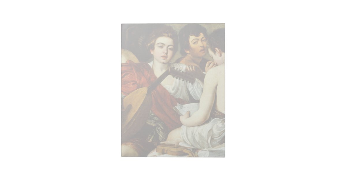 CARAVAGGIO - The musicians 1595 Notepad | Zazzle.co.uk