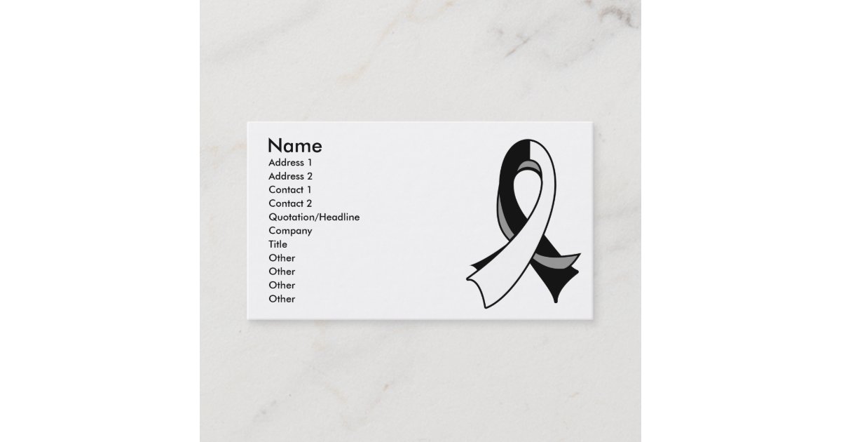 Carcinoid Cancer Ribbon Business Card | Zazzle