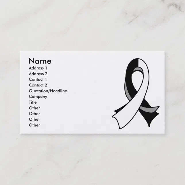 Carcinoid Cancer Ribbon Business Card | Zazzle