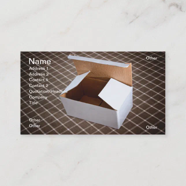 Cardboard box business card | Zazzle