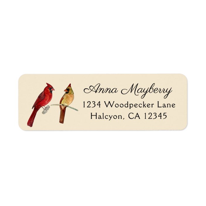 Cardinals Return Address Label | Zazzle.co.uk