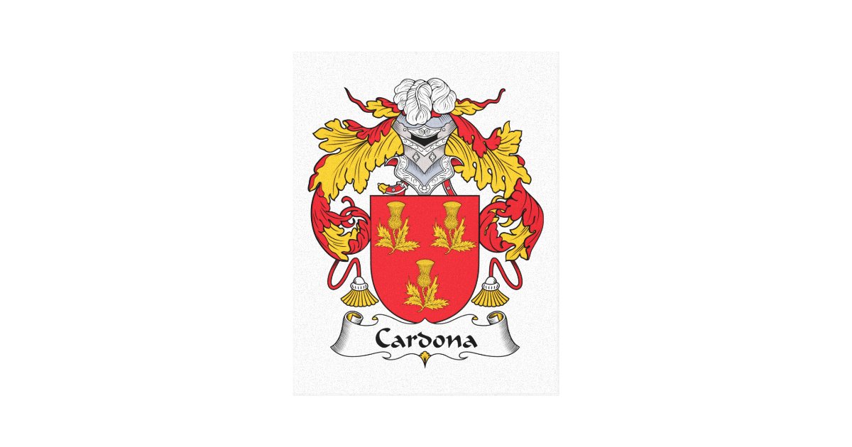 Cardona Family Crest Canvas Print | Zazzle