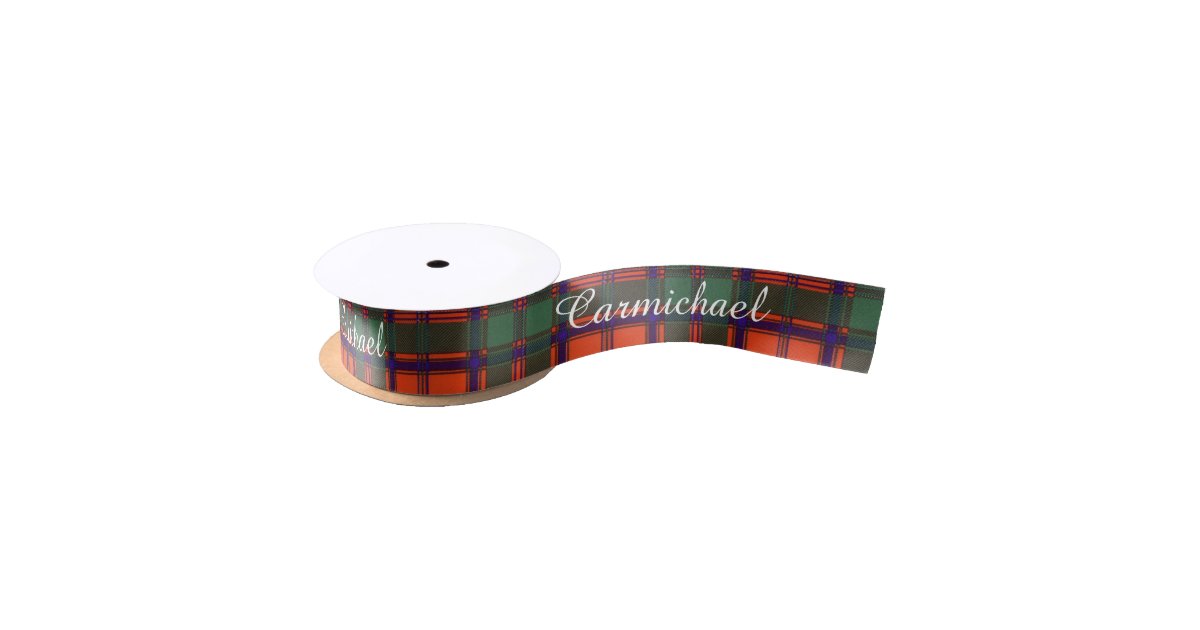 Carmichael clan Plaid Scottish kilt tartan Satin Ribbon | Zazzle