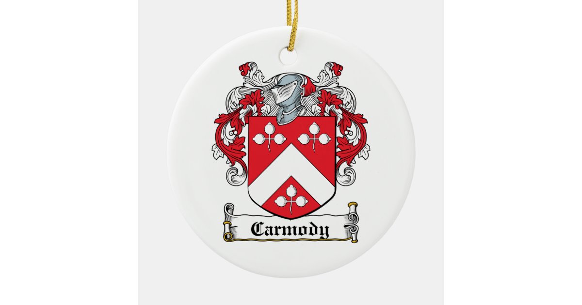 Carmody Family Crest Ceramic Tree Decoration | Zazzle