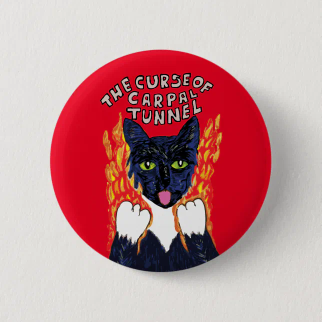 Carpal Tunnel awareness pin badge, arthritis. | Zazzle