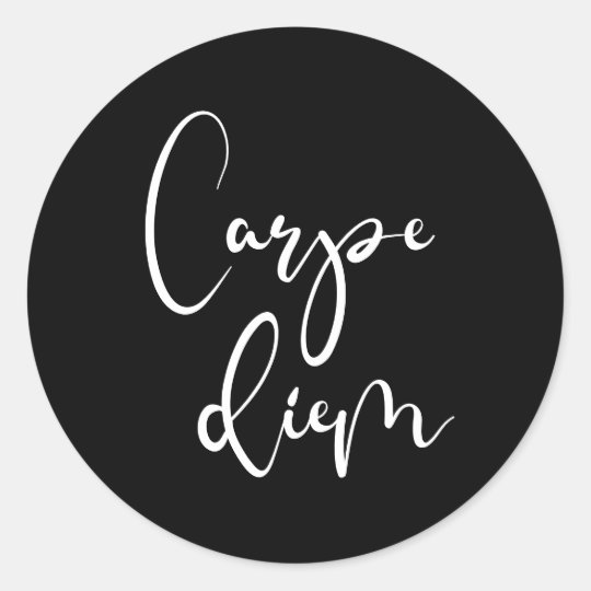 Carpe Diem Classic Round Sticker | Zazzle.co.uk