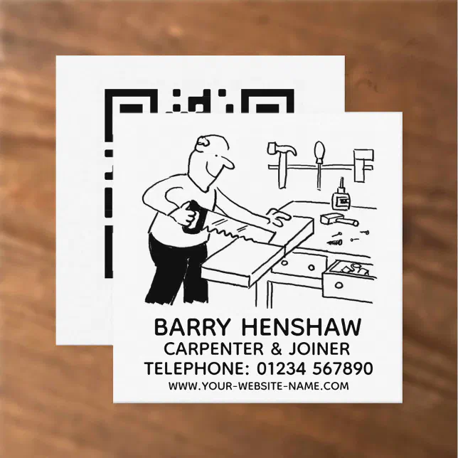 Carpenter & Joiner Promotional Square Business Card | Zazzle