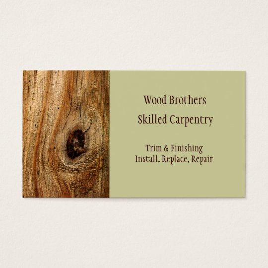 Carpentry Woodwork Business Card Template | Zazzle.co.uk