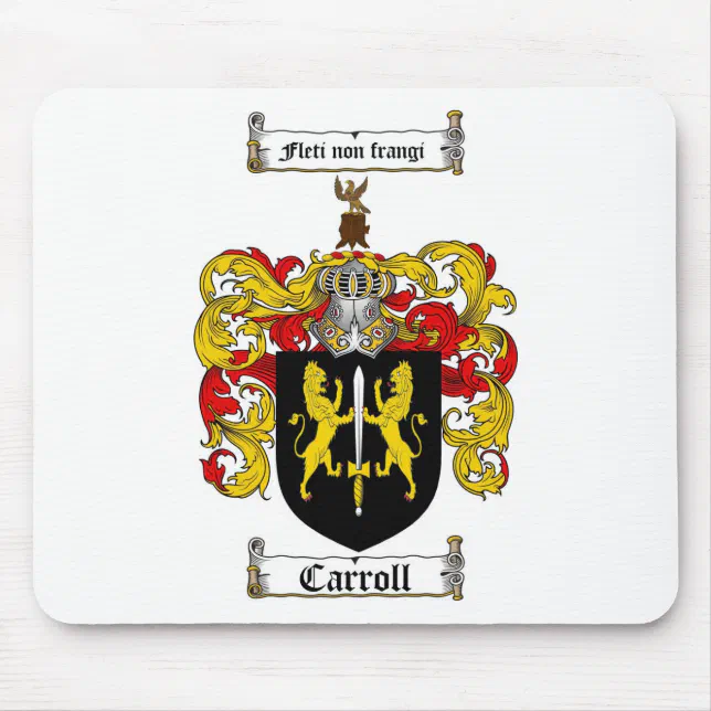 CARROLL FAMILY CREST - CARROLL COAT OF ARMS MOUSE MAT | Zazzle