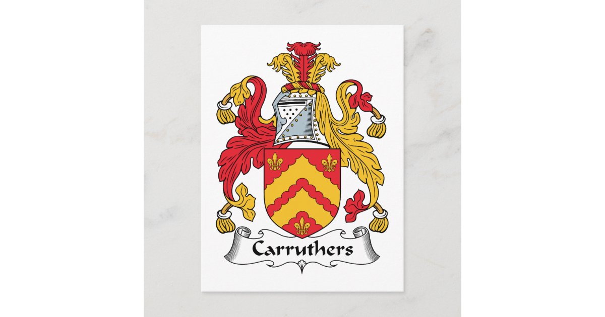 Carruthers Family Crest Postcard | Zazzle