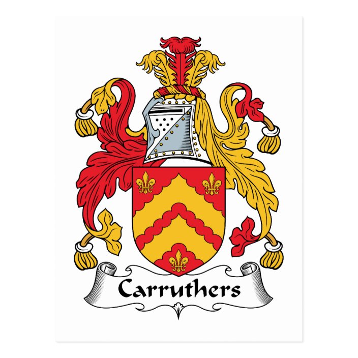 Carruthers Family Crest Postcard | Zazzle.co.uk