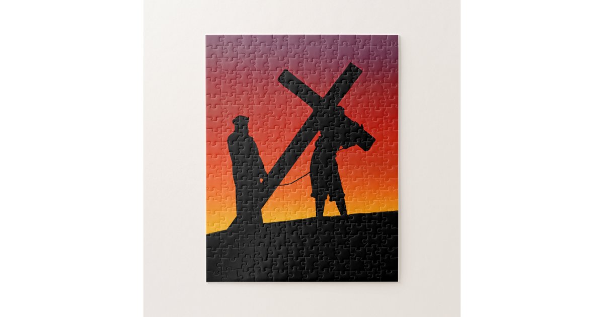 Carrying the Cross Jigsaw Puzzle | Zazzle
