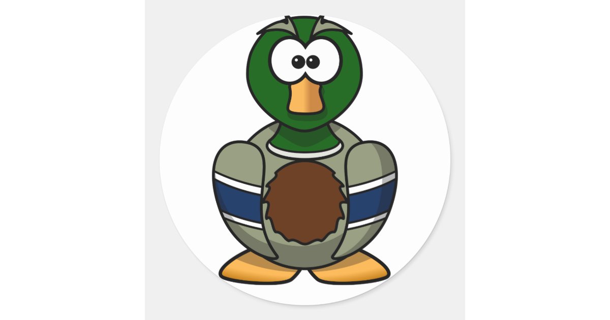 Cartoon Mallard Duck Stickers | Zazzle