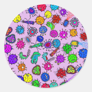 Bacteria Stickers & Labels | Zazzle UK