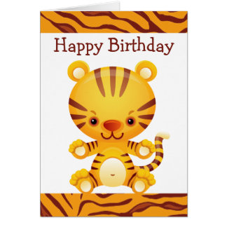 Tiger Birthday Cards & Invitations | Zazzle.co.uk