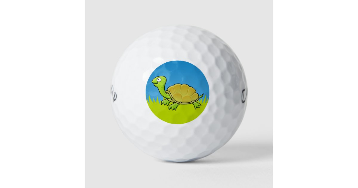 Cartoon Turtle Golf Balls | Zazzle