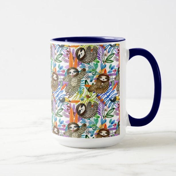 Sloth Coffee & Travel Mugs | Zazzle UK