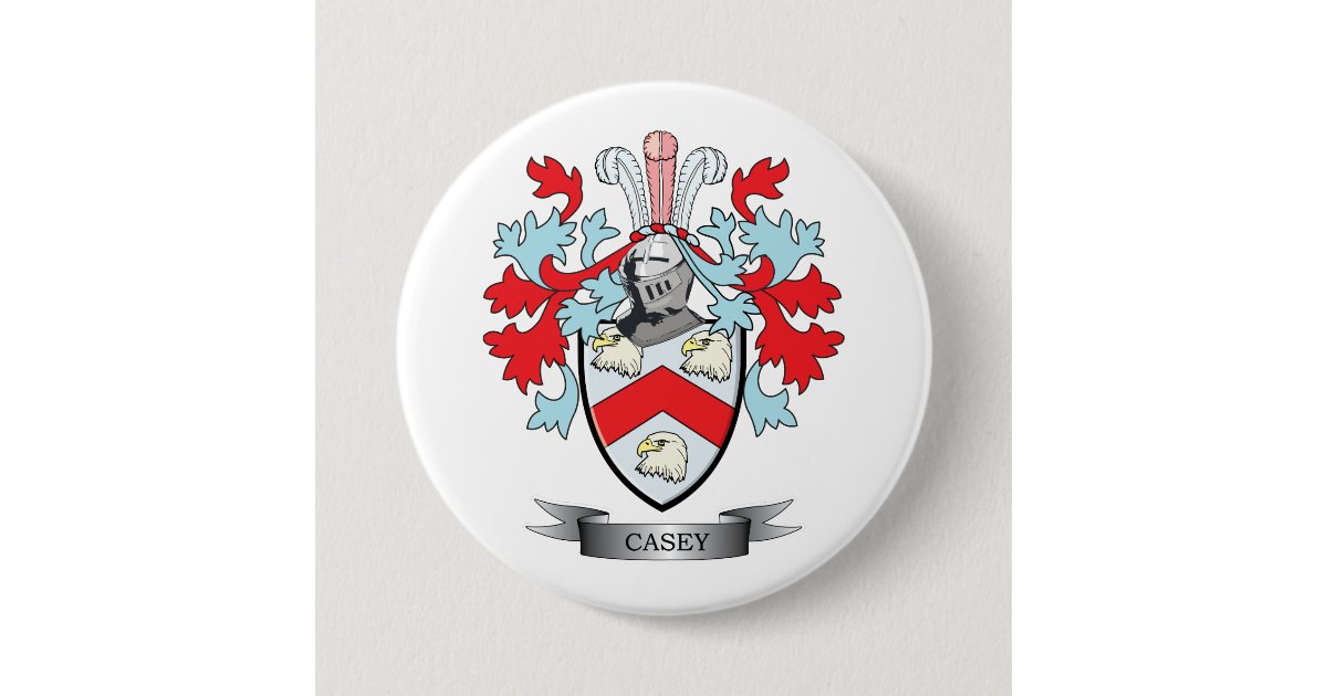 Casey Family Crest and Coat of Arms 7.5 Cm Round Badge | Zazzle