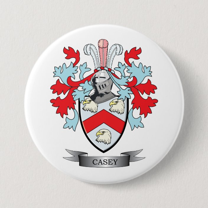 Casey Family Crest and Coat of Arms 7.5 Cm Round Badge | Zazzle.co.uk