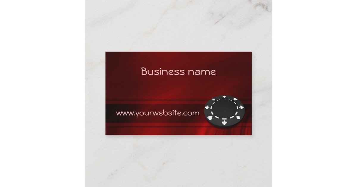 Casino Chip Business Card | Zazzle