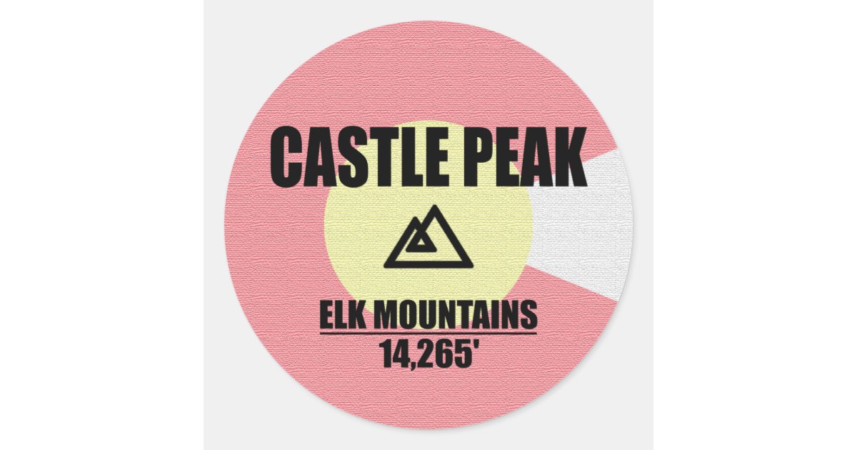 Castle Peak Classic Round Sticker | Zazzle