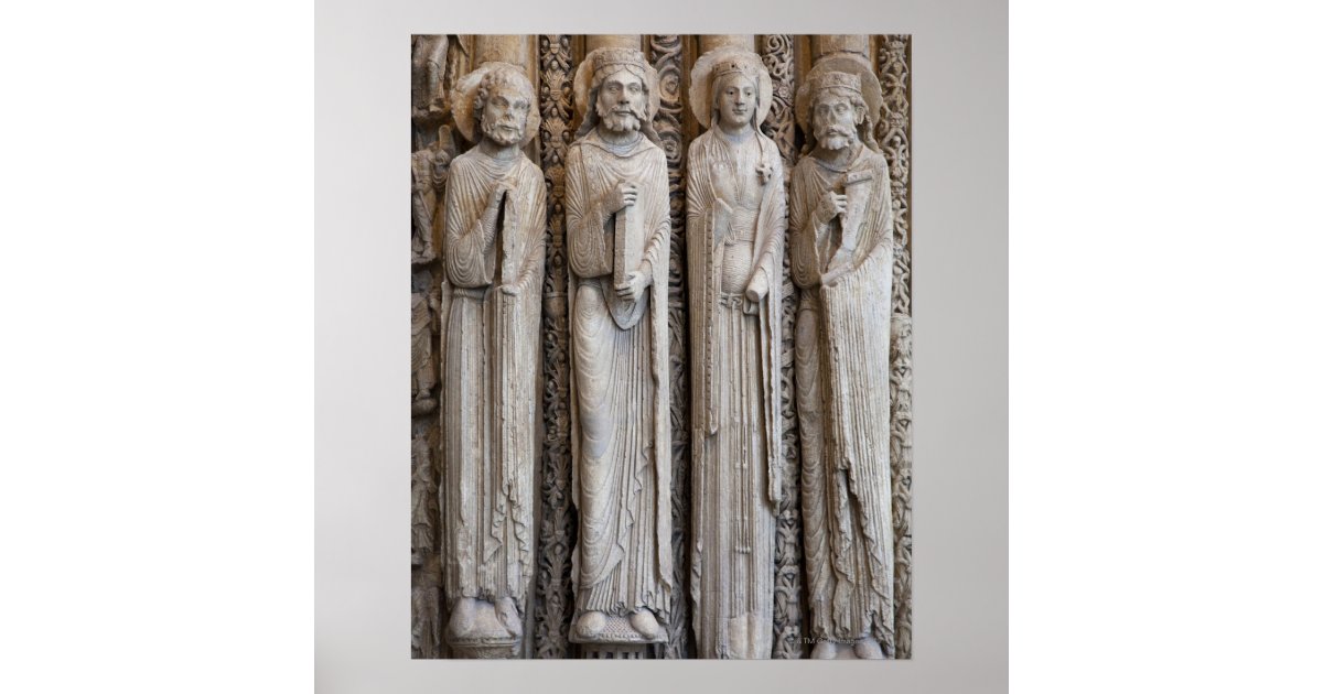 casts of statues from the facade of Chartres Poster | Zazzle