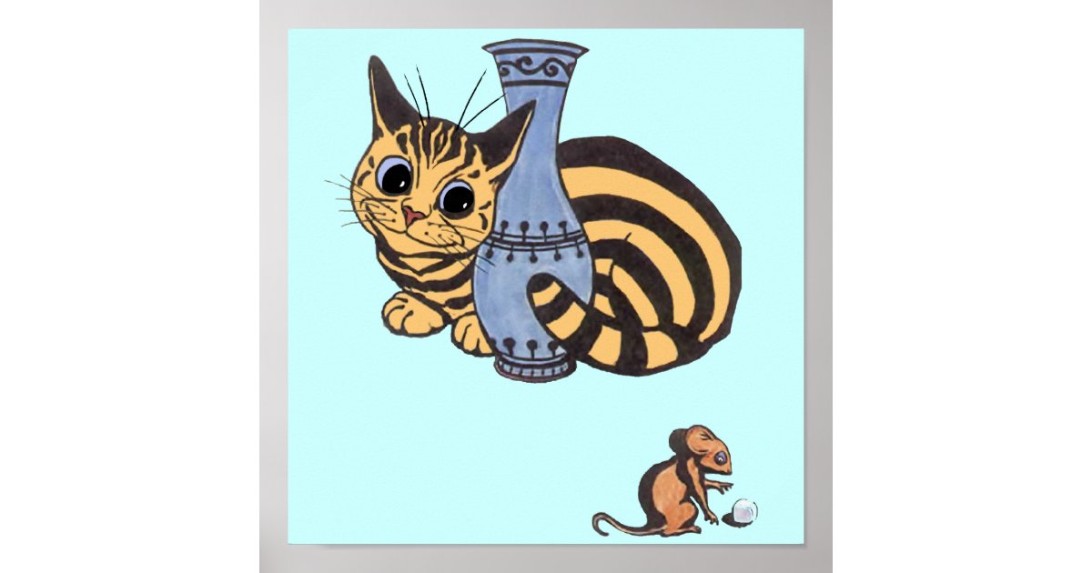 Cat and Mouse Poster | Zazzle