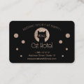 Cat Hotel Golden Glitter Logo Business Card | Zazzle