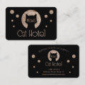 Cat Hotel Golden Glitter Logo Business Card | Zazzle