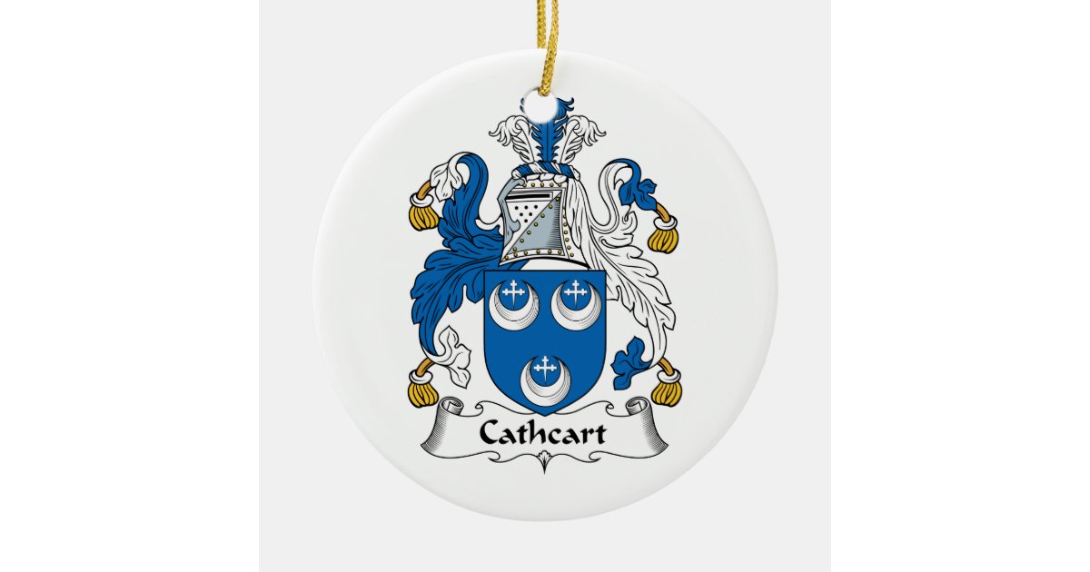 Cathcart Family Crest Ceramic Tree Decoration | Zazzle