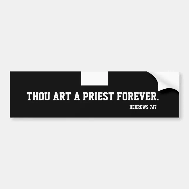 Catholic Priest Clergy Religious Scripture Bumper Sticker | Zazzle