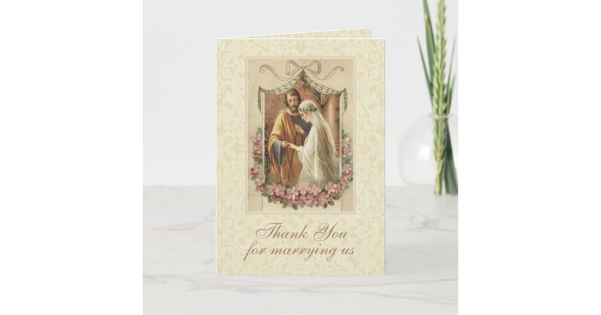 Catholic Wedding Thank You For Priest Card Zazzle co uk catholic-wedding-thank-you-for-priest-card-zazzle-co-uk