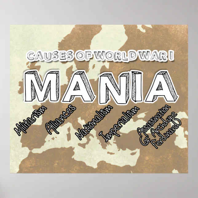 Causes of World War I Poster | Zazzle