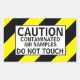 CAUTION CONTAMINATED AIR SAMPLES STICKER | Zazzle