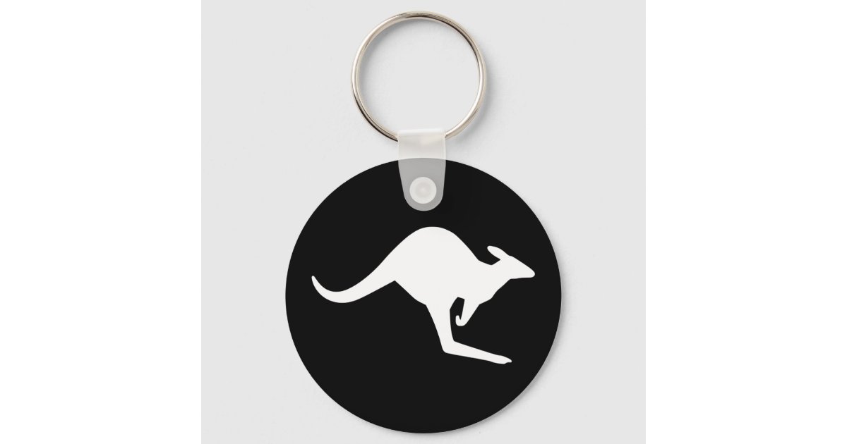 Caution Kangaroo Key Ring | Zazzle