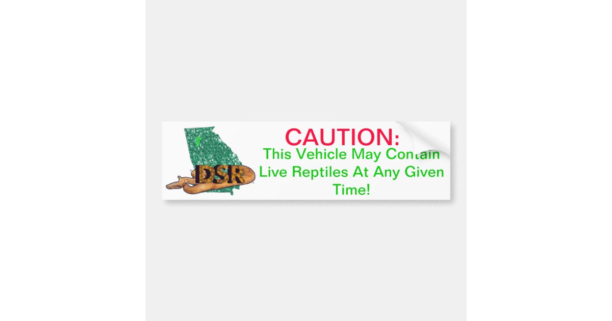 Caution Live Snakes Bumper Sticker | Zazzle