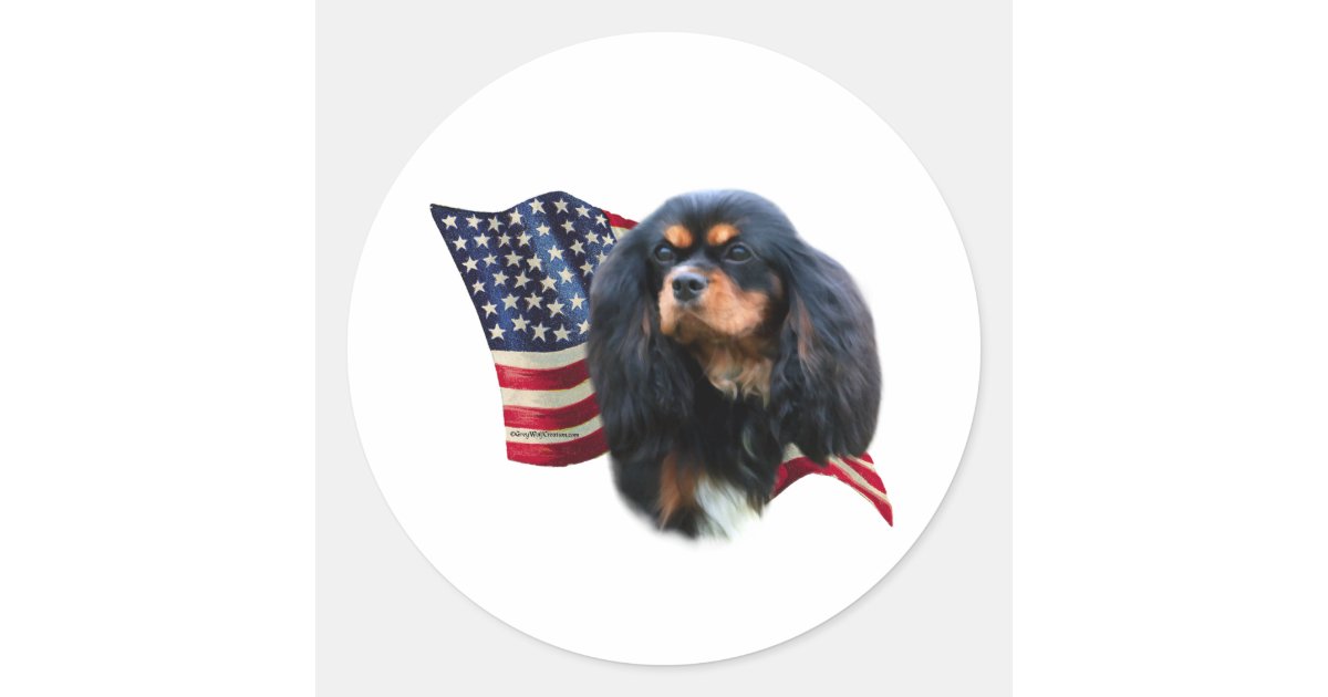 Cavalier King Charles Spaniel Flag - Sticker | Zazzle