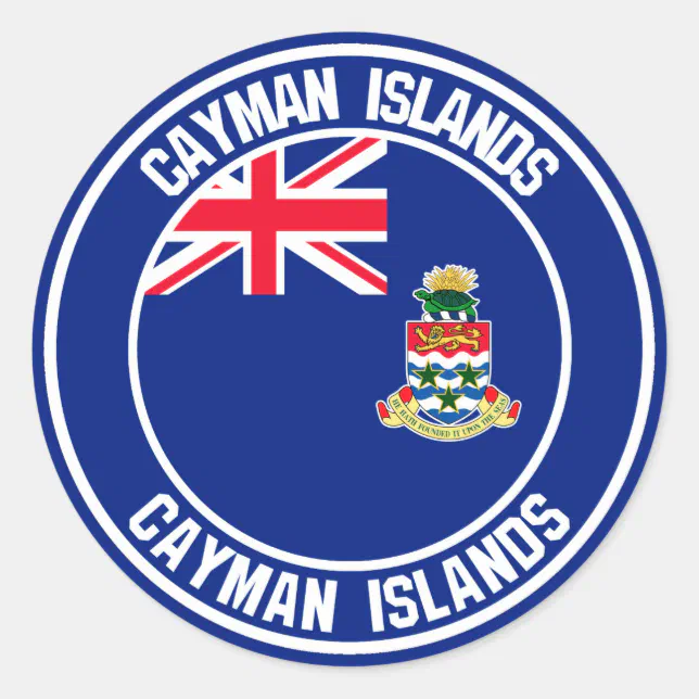 Cayman Islands Round Emblem Classic Round Sticker | Zazzle