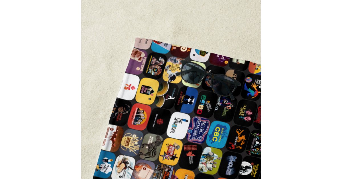 CBC Logos & Graphics Collage Beach Towel | Zazzle