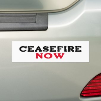 CEASEFIRE NOW FREE PALESTINE END GENOCIDE BUMPER STICKER | Zazzle