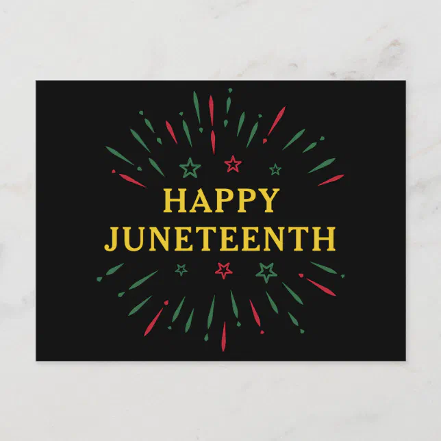 Celebrate Black Independence Day Happy Juneteenth Postcard | Zazzle