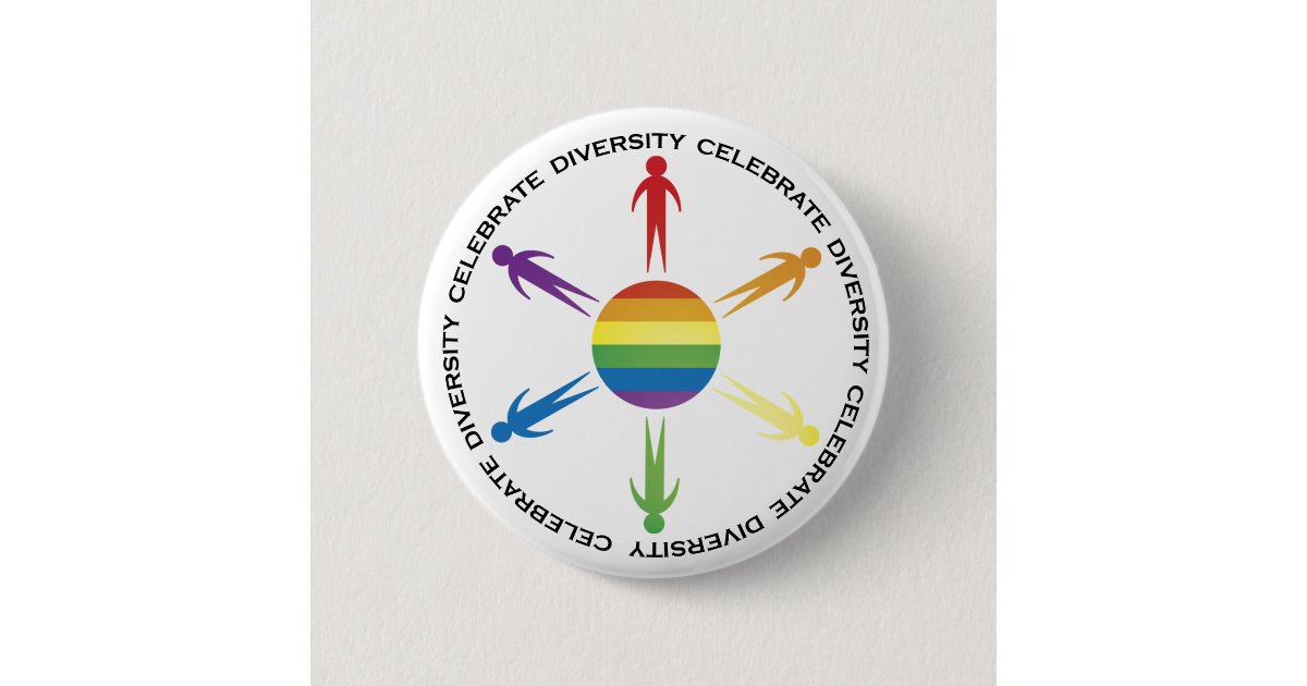 Celebrate Diversity 6 Cm Round Badge | Zazzle