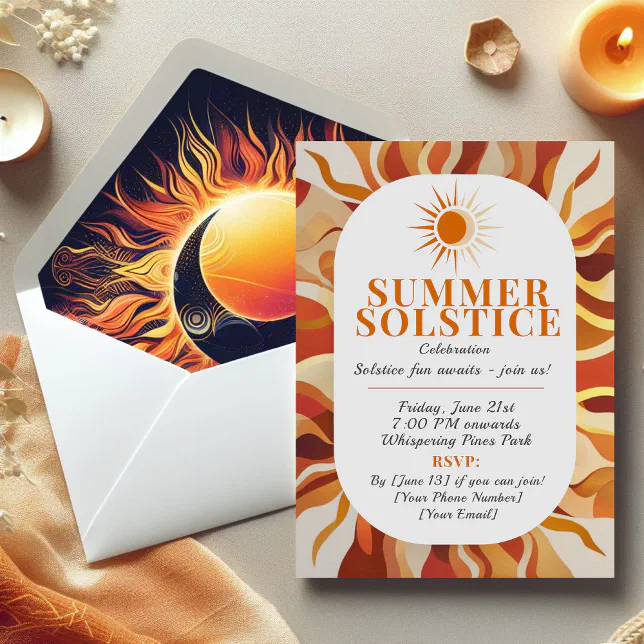 Celebrate the Light! Summer Solstice Gathering Invitation | Zazzle