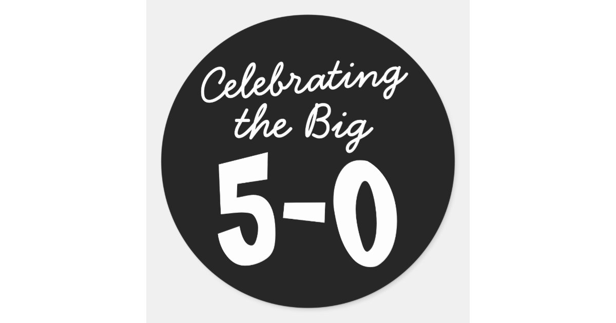 Celebrating the Big 50th Birthday Stickers | Zazzle.co.uk