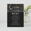 Celestial Starry Night Moon Wedding Menu Invitation | Zazzle