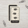 Celestial Tarot Lashes Black Business card | Zazzle